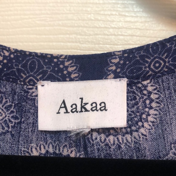 Aakaa | Dresses | Aakaa Royal Blue Cream Dress Large Nwot | Poshmark